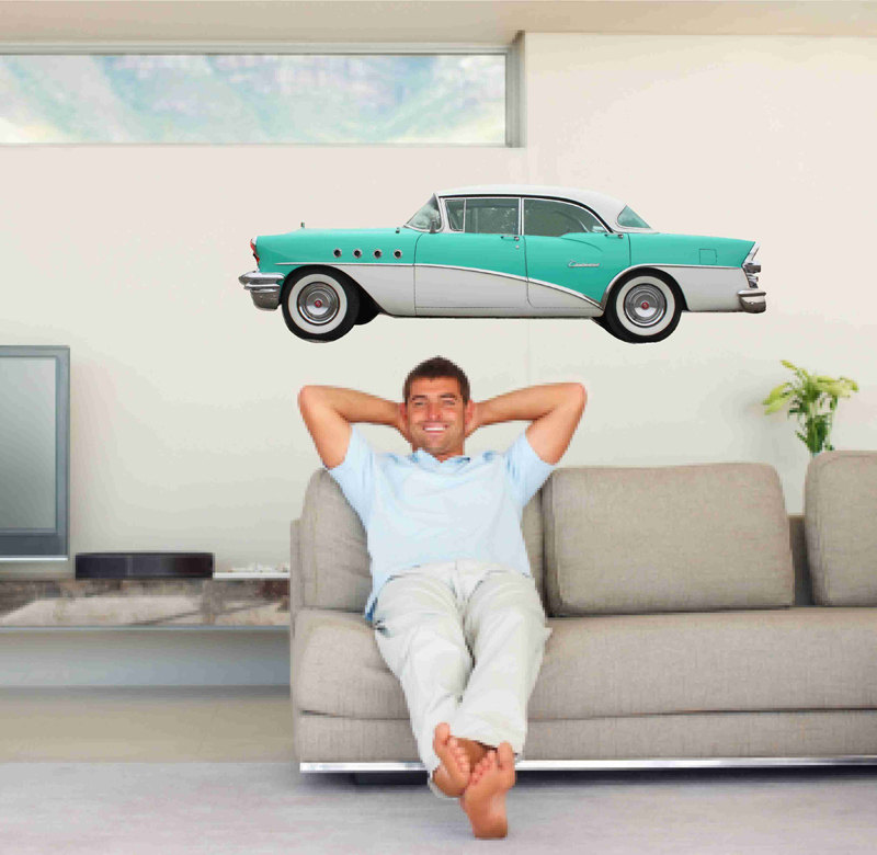1955 Buick Century Riviera Vinyl Wall Decal on Luulla